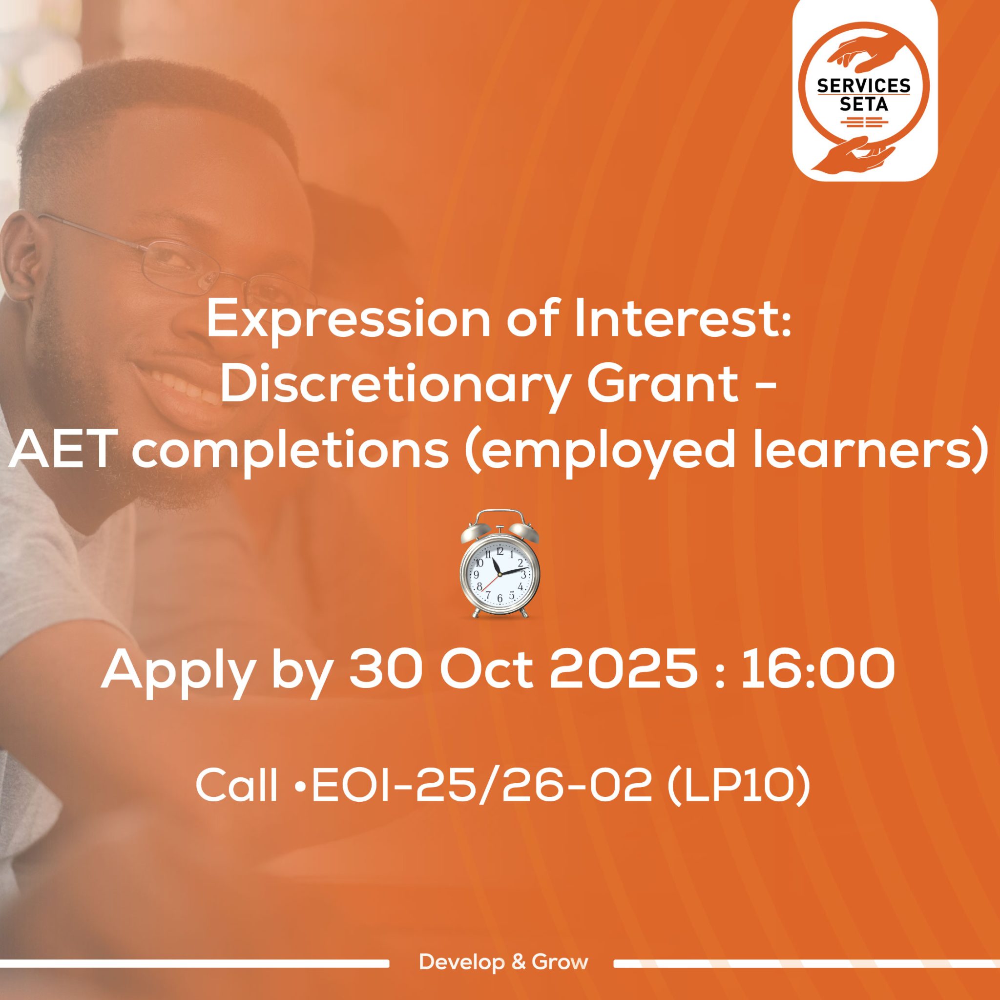 Expression of Interest: AET Completions (Employed Learners) – Services SETA Website